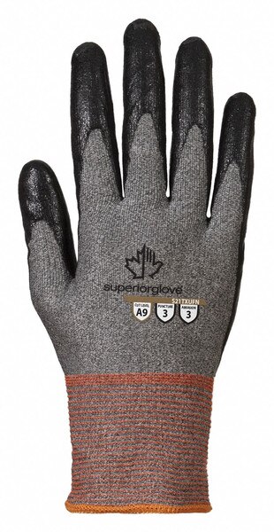 Superior Glove Tenactiv 21 Gauge Nitrile Palm A9 Cut Resistant Glove ...